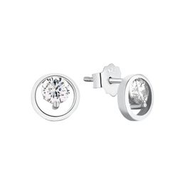Amor Damen Paar Ohrstecker &raquo;, 9206797&laquo; mit Zirkonia (synth.) silber 8mm, Silber 925 (Sterlingsilber)