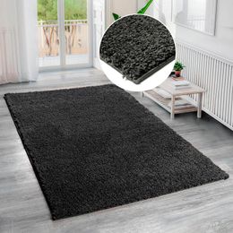 Bruno Banani Hochflor-Teppich &raquo;Shaggy Soft&laquo; rechteckig 30 mm H&ouml;he gewebt, Uni Farben, besonders weich und kuschelig, Kundenliebling grau Kunstfaser B : 120cm 1 Stk