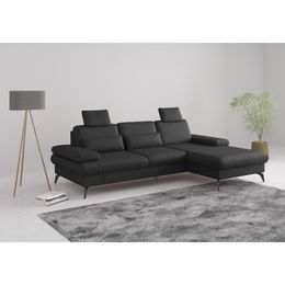 Sit & More sit&more Ecksofa &raquo;Morris L-Form, inkl. Sitztiefenverstellung&laquo; wahlweise mit Armteilverstellung, Schlaffunktion & Bettkasten schwarz B/H/T: 275cm x 