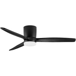 NOVA LUCE Deckenleuchte &raquo;ALOA Deckenventilator&laquo; LED-Modul 1 Stk. warmwei&szlig; - kaltwei&szlig; schwarz 1, &Oslash; 132cm H: 27,5cm, 1 Stk.