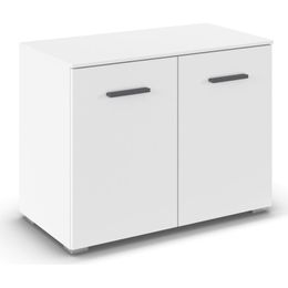 Rauch Kommode &raquo;Gamma&laquo; Breite 80 cm / H&ouml;he 61 cm, verschiedene Griffvarianten/-Farben, mit 2 T&uuml;ren, verstellbaren B&ouml;den und viel Stauraum MADE IN 