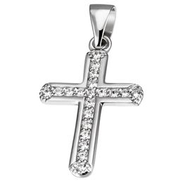 Firetti Damen Kettenanh&auml;nger &raquo;Schmuck Geschenk Silber 925 Halsschmuck Anh&auml;nger Kreuz&laquo; mit Zirkonia (synth.) silber Silber 925 (Sterlingsilber), 1,2 g