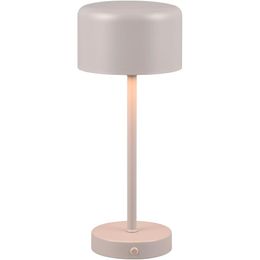 REALITY LEUCHTEN LED Tischleuchte &raquo;JEFF&laquo; LED-Board 1 Stk. Warmwei&szlig; Akku Tischlampe mit USB-C Anschluss, Touchdimmer 4 Stufen, H&ouml;he 30cm grau 1, &Oslash; 