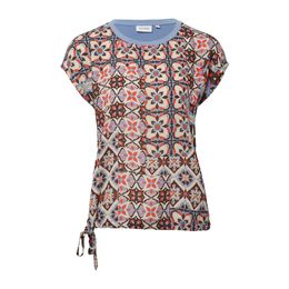 comma, Comma Casual Identity T-Shirt Damen Gr&ouml;&szlig;e 4XL beige / opal / dunkelorange / schwarz