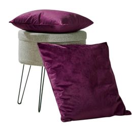 Weckbrodt-Gardinen Dekokissen &raquo;Valentin&laquo; Samt-Optik, Velour, Unifarben, Kissenh&uuml;lle ohne F&uuml;llung lila Polyester B/L: 50cm x 50cm, 1 Stk.