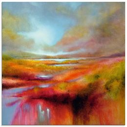 Artland Glasbild &raquo;Ein perfekter Tag I&laquo; Berge 1 Stk. tlg. in verschiedenen Gr&ouml;&szlig;en bunt B/H/T: 40cm x 40cm, Glasbild Berge quadratisch, 1 Stk.