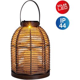 N&auml;ve n&auml;ve LED Solarleuchte &raquo;Korbinian&laquo; 1 Stk. Warmwei&szlig; Schnurbespannung, Haltegriff, unbeleuchtete Dekokerze, H: 29cm beige 1, H: 29cm, 1 Stk.