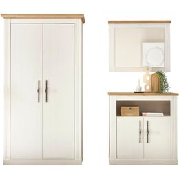 OTTO home Garderoben-Set &raquo;Westminster, Garderobe im Landhausstil, Komplettset mit viel Stauraum&laquo; 3 Stk. tlg. wei&szlig; B/H/T: 220cmcm x 203cmcm x 46cmcm
