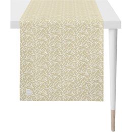 Apelt Tischl&auml;ufer &raquo;3970 Outdoor, Sommerdeko, Sommer&laquo; Jacquardgewebe beige Polyester B/L: 46cm x 135cm, 1 Stk., rechteckig