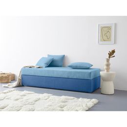 Maintal Polsterliege &raquo;Diana&laquo; blau Liegeh&ouml;he 55cm, Liegefl&auml;che B/L: 83cm x 203cm, kein H&auml;rtegrad, Federkern-Festpolster