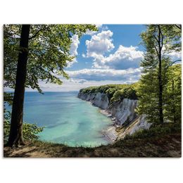 Artland Leinwandbild &raquo;Ostseek&uuml;ste auf der Insel R&uuml;gen.&laquo; K&uuml;ste 1 Stk. tlg. auf Holzrahmen gespannt blau Leinwand B/H/T: 80cm x 60cm, Leinwandbild K&uuml;ste 