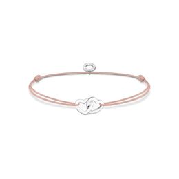 Thomas Sabo Damen Thomas Sabo Armband &raquo;Herzen&laquo; silber 20, Silber 925 (recycelt) Textil