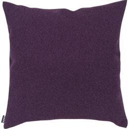 HOCK Dekokissen &raquo;Livigno&laquo; mit Wollhaptik, Kissenh&uuml;lle mit F&uuml;llung, 1 St&uuml;ck lila Baumwolle B/L: 60cm x 60cm, 1 Stk.