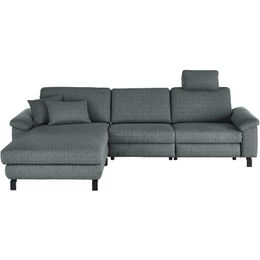 3C Candy Ecksofa &raquo;Mainau L-Form&laquo; Relaxfunktion im 1,5-Sitzer, motorische Schlaffunktion in Longchair grau 100% Polyester B/H/T: 308cm x 91cm x 185cm, 
