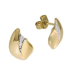 Firetti Damen Paar Ohrstecker &raquo;Schmuck Geschenk Gold 375 Ohrschmuck Ohrringe Tropfen&laquo; mit Zirkonia (synth.) Gelbgold 375