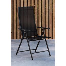 Gartenstuhl &raquo;Levanzo, 2er-Set Gartenst&uuml;hle klappbar, belastbar bis 110 kg&laquo; () Stuhlset, Stahlrahmen, Textilene-Sitz, klappbar, verstellbare Lehne B/H/