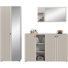 Home Affaire Garderoben-Set &raquo;TATIO, 3-tlg. Garderobenkombination, Breite: 235 cm, Rillenfr&auml;sung&laquo; Set, Set, best. aus: 1 Garderobenschrank, 1 