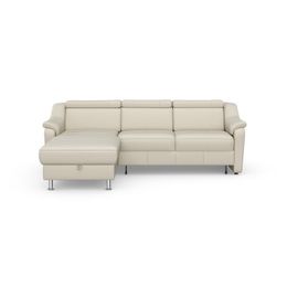 Sit & More sit&more Ecksofa &raquo;Freetown L-Form&laquo; inklusive Kopfteilverstellung und komfortablem Federkern beige B/H/T: 257cm x 84cm x 166cm, Luxus-Microfaser ALTARA