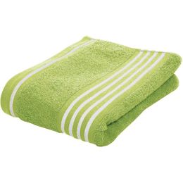 G&ouml;zze Handt&uuml;cher &raquo;Rio&laquo; im Set, mit frischer Streifenbord&uuml;re gr&uuml;n Walkfrottee, Obermaterial: 100% Baumwolle B/L: 50cmx100cm, 2 Stk., Walkfrottee