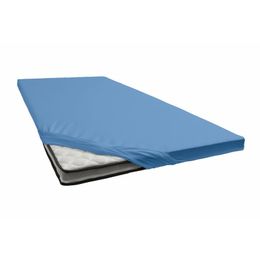 Janine Spannbettlaken &raquo;TOPPER 5001&laquo; mit Rundumgummizug blau Jersey-Elasthan, Obermaterial: 95% Baumwolle, 5% Elasthan 1 Stk., Jersey-Elasthan, 180x200 