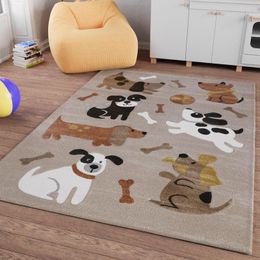 Smart Kids Kinderteppich &raquo;Rocky & Friends&laquo; rechteckig 10 mm H&ouml;he Moderner Spielteppich, strapazierf&auml;hig, pflegeleicht, Konturenschnitt beige 