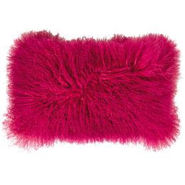 Pad Dekokissen &raquo;Glory&laquo; Echtfell pink Lammfell, Polyester B/L: 30cm x 50cm, 1 Stk.