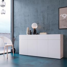 Home Affaire Sideboard &raquo;Rimini&laquo; Breite 180 cm wei&szlig; Holzwerkstoff B/H/T: 179,8cm x 85,7cm x 40cm, 2 Stk., 4 Stk.