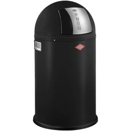Wesco M&uuml;lleimer &raquo;Pushboy Junior&laquo; 1 Beh&auml;lter Abfallsammler 22 Liter schwarz Stahlblech B/H/T: 35cm x 63cm x 35cm, 22 l