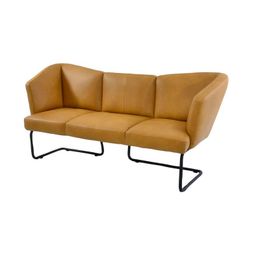 K+w Komfort & Wohnen K+W Komfort & Wohnen Polsterbank &raquo;Mikkado Tube&laquo; in abgerundeter Form, Rundrohrkufe lang, in 2 Breiten 192 oder 242 cm gelb Holzwerkstoff, Metall B/H/T