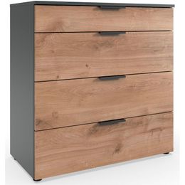 wimex Schubkastenkommode &raquo;Level by fresh to go&laquo; 4 Schubladen mit soft-close Funktion, 81cm breit, 84cm hoch schwarz Holzwerkstoff B/H/T: 81cm x 84cm x 41cm,
