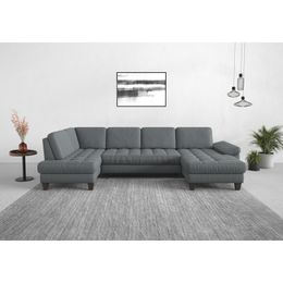 Sit & More sit&more Wohnlandschaft &raquo;Westham U-Form&laquo; wahlweise mit Schlaffunktion, Bettkasten, Sitztiefenverstellung grau 100% Polyester B/H/T: 338cm x 88cm x 