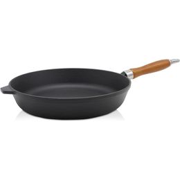 Kr&uuml;ger Bratpfanne &raquo;Einsenguss Pfanne RUSTICA&laquo; Gusseisen 1 Stk. tlg. f&uuml;r Induktions-Kochfelder geeignet schwarz &Oslash; 28cm + H&ouml;he 5,5cm