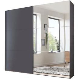 Wiemann Schwebet&uuml;renschrank &raquo;Korfu&laquo; hochwertige Beschl&auml;ge grau Glas, Holzwerkstoff B/H/T: 197,3cm x 217cm x 67cm, T&uuml;ren: 2 Stk.