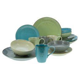 Creatable Kombiservice &raquo;Geschirr-Set NATURE COLLECTION&laquo; Service, harmonische Naturglasur, 16 Teile, f&uuml;r 4 Personen bunt Steinzeug 16 Stk.