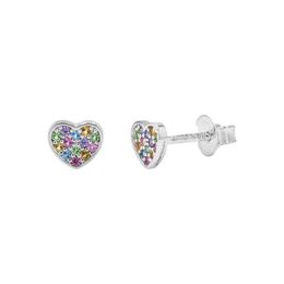 Tom Tailor Damen Tom Tailor Paar Ohrstecker &raquo;Schmuck Geschenk Silber 925 Herz&laquo; mit Zirkonia (synth.) Silber 925 (Sterlingsilber)