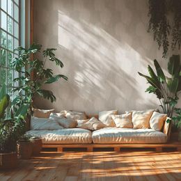 Livingwalls living walls Vliestapete &raquo;Palmblatt-Tapete verschiedene Farben Tropisch&laquo; botanisch strukturiert grau Vlies B/L: 0,53m x 10,05m, Rollen: 1