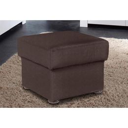Sit & More sit&more Hocker &raquo;Benson&laquo; braun Luxus-Kunstleder;NaturLeder (der Sockel ist in passendem Kunstleder bezogen);Luxus-Microfaser Altara Nubuck B/H/T: 58cm