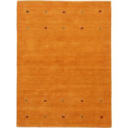 CarpetFine Wollteppich &raquo;Gabbeh Uni, auch als L&auml;ufer und Rund erh&auml;ltlich&laquo; rechteckig 15 mm H&ouml;he reine Wolle, handgewebt, Gabbeh Loom Tiermotiv, gro&szlig;e 