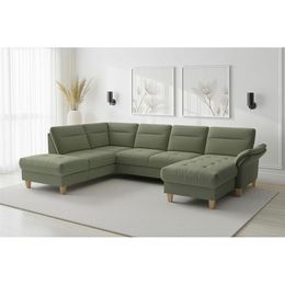 Sit & More sit&more Wohnlandschaft &raquo;Pamela U-Form, B: 292 cm, optional Schlaffunktion & Armteilverstellung&laquo; mit Federkern gr&uuml;n 95% Polyester 5% Polyamid B/H/T: 