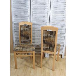 Home Affaire 4-Fu&szlig;stuhl (Set) 2 Stk. braun 100% Polyester;Clean-Active Strukturstoff B/H/T: 44cm x 97cm x 45cm, 2 Stk., Struktur