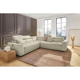 Jockenh&ouml;fer Wohnlandschaft &raquo;Monza L-Form, B: 292x292 cm, mit 30 cm elektr. Sitztiefenverstellung&laquo; 140kg Belastbarkeit je Sitz, Kopfteilverstellung & USB-Anschluss