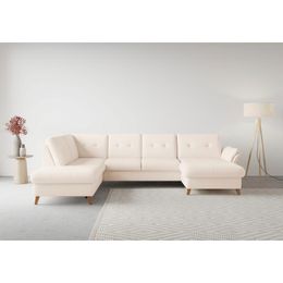 Sit & More sit&more Wohnlandschaft &raquo;G&ouml;teborg&laquo; inkl. Sitztiefenverstellung, wahlweise mit Bettfunktion & Bettkasten beige B/H/T: 327cm x 90cm x 226cm, Luxus-