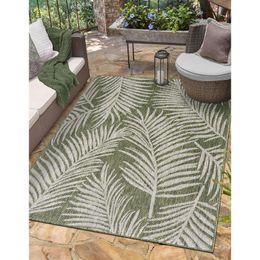 MyFlair Outdoorteppich &raquo;Autumn&laquo; rechteckig 8 mm H&ouml;he Wendeteppich, Bl&auml;tter Motiv, Outdoor geeignet, Balkon, Terrasse beige Polypropylen B : 160cm 1 Stk., 8mm,