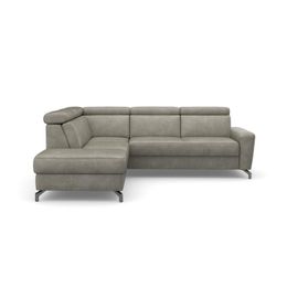 Sit & More sit&more Ecksofa &raquo;Scarlett L-Form&laquo; inklusive Kopfteilverstellung, optional Schlaffunktion & Bettkasten grau B/H/T: 258cm x 226cm, Luxus-Microfaser, 