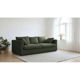 OTTO home 2,5-Sitzer &raquo;Coray&laquo; extra weich und kuschelig, F&uuml;llung mit Federn und Daunen gr&uuml;n 100% PES B/H/T: 220cm x 80cm x 113cm, Chenille