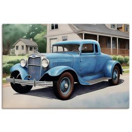 Artland Wandbild &raquo;Blauer Oldtimer der 1930er Jahre&laquo; Auto 1 Stk. tlg. als Alubild, Leinwandbild, Poster, Wandaufkleber in verschied. Gr&ouml;&szlig;en Leinwand B/H/T: 