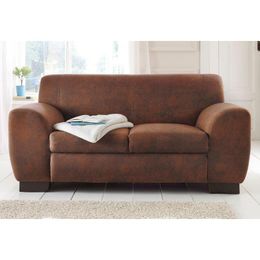 Home Affaire Sofa &raquo;Nika&laquo; 2 oder 3- Sitzer in Microfaser MELROSE braun B/H/T: 159cm x 78cm x 84cm, Microfaser MELROSE , 2-Sitzer