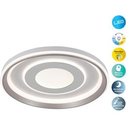 N&auml;ve n&auml;ve LED Deckenleuchte &raquo;Doira&laquo; LED-Modul 1 Stk. warmwei&szlig; - kaltwei&szlig; wei&szlig;/silber, dimmbar per Fernbedienung (inkl), CCT, Memory, Nachtlicht wei&szlig; 1, &Oslash; 