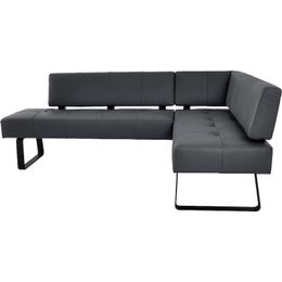 K+w Komfort & Wohnen K+W Komfort & Wohnen Eckbank &raquo;Spider II&laquo; Sitzsteppung, bequem durch Sandwichbauweise, 2 Stellma&szlig;e schwarz B/H/T: 227cm x 88cm x 165cm, Leder CASAY, 