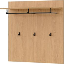 Home Affaire Garderobenpaneel &raquo;Lund, Flurgarderobe, Wandregal mit Hutablage, Kleiderstange & Haken&laquo; vielseitig einsetzbar, modern, 90 cm breit braun 